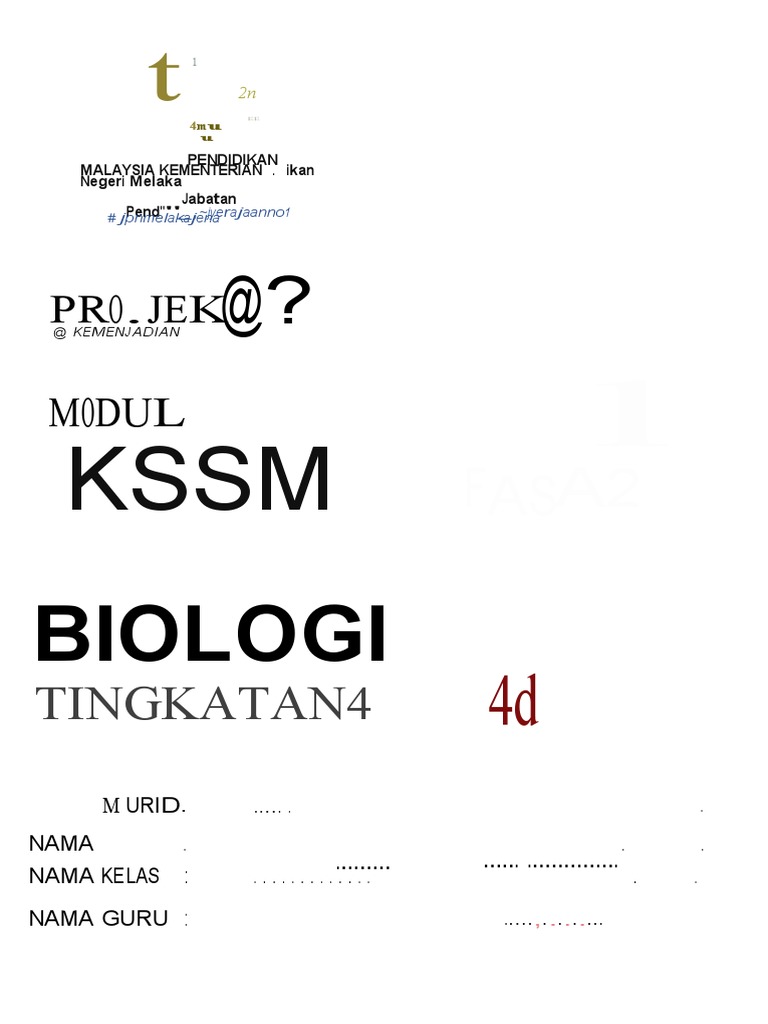 Modul Bio Bab 3,4 Dan 5 Tingkatan 4 | PDF