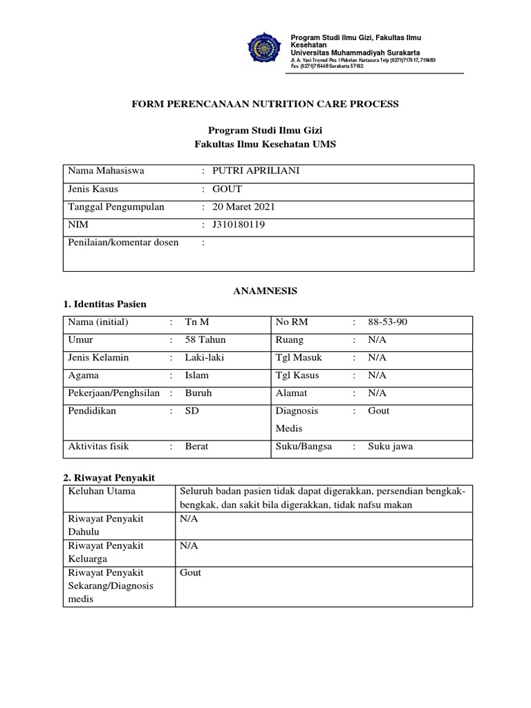 OPTIMASI NUTRISI PASIEN GOUT | PDF
