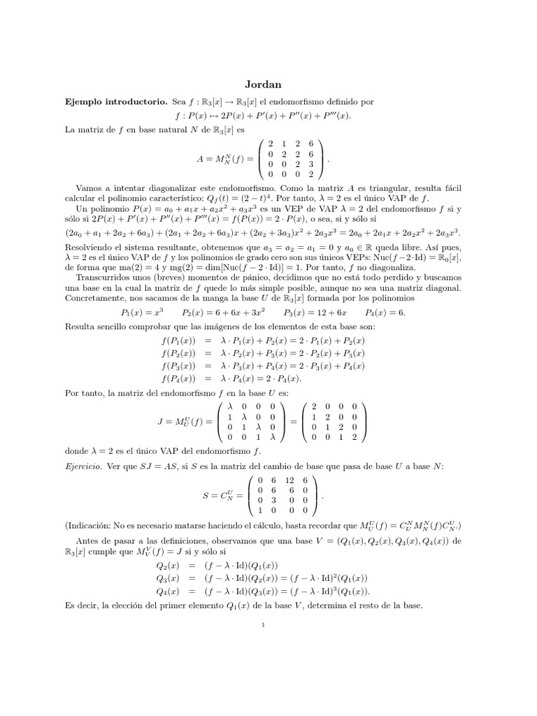 Jordan-Algebra Lineal | PDF | Métodos y materiales de enseñanza