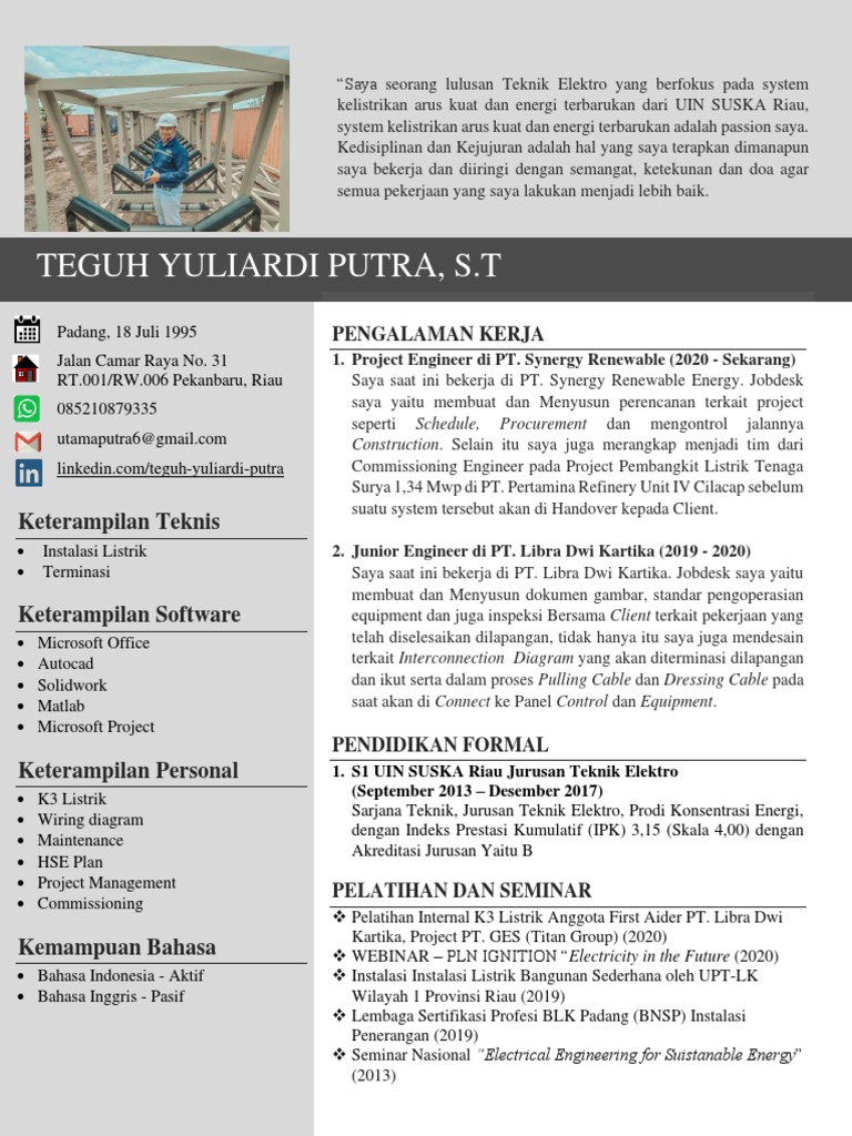 CV - Teguh Yuliardi | PDF