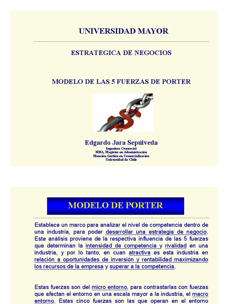04 Modelo de Porter y Situaciones Competitivas PDF | PDF | Mercado ...
