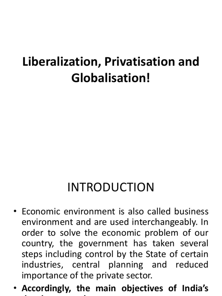Liberalization, Privatisation and Globalisation! | PDF | Privatization | Globalization
