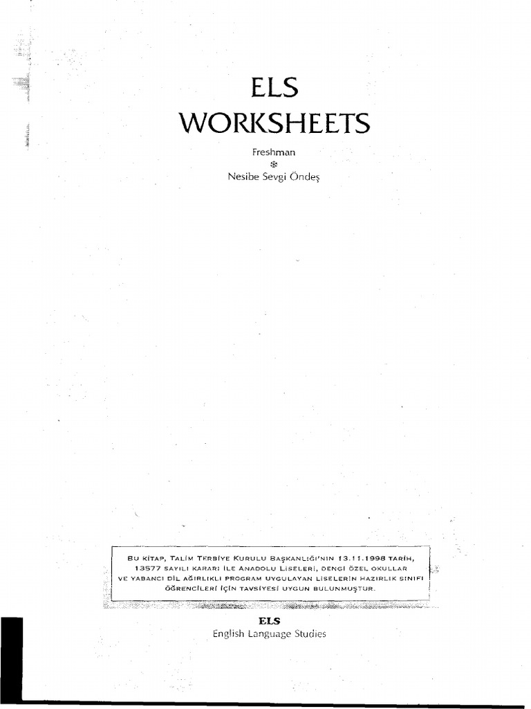 Els Worksheets | PDF