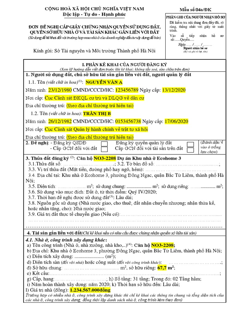 Mau Don Cap GCN | PDF