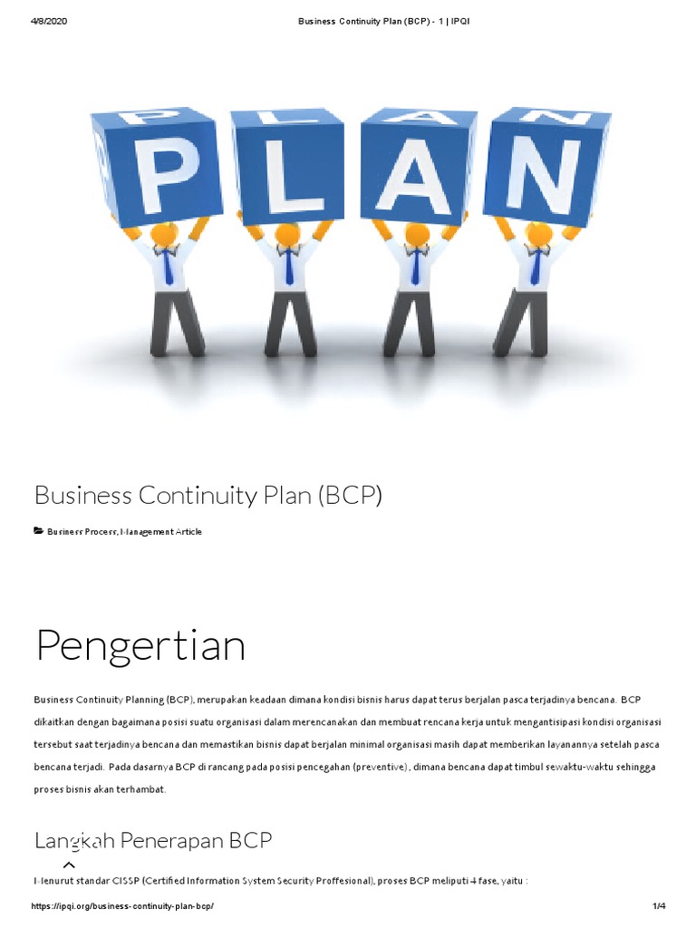 Panduan Lengkap Business Continuity Plan | PDF