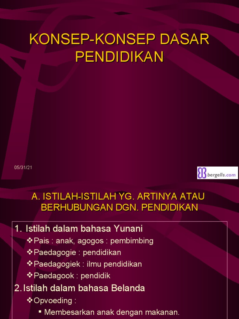 3 Konsep Konsep Dasar Pendidikan1 | PDF
