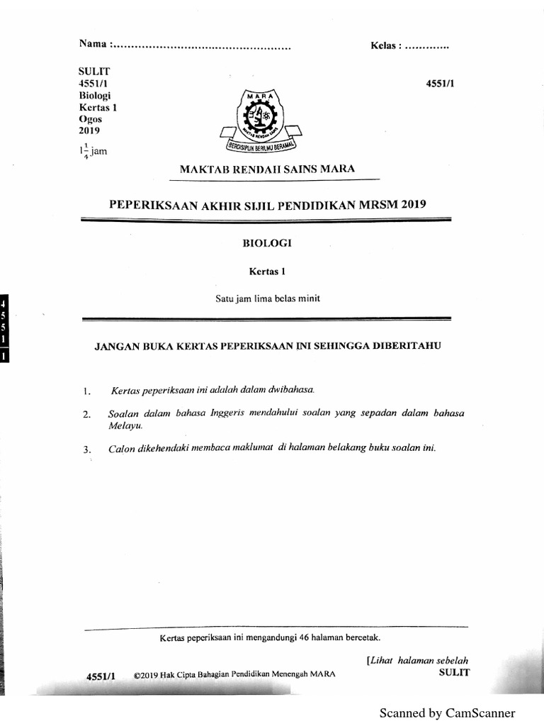 Mrsm Paper 1 Pdf