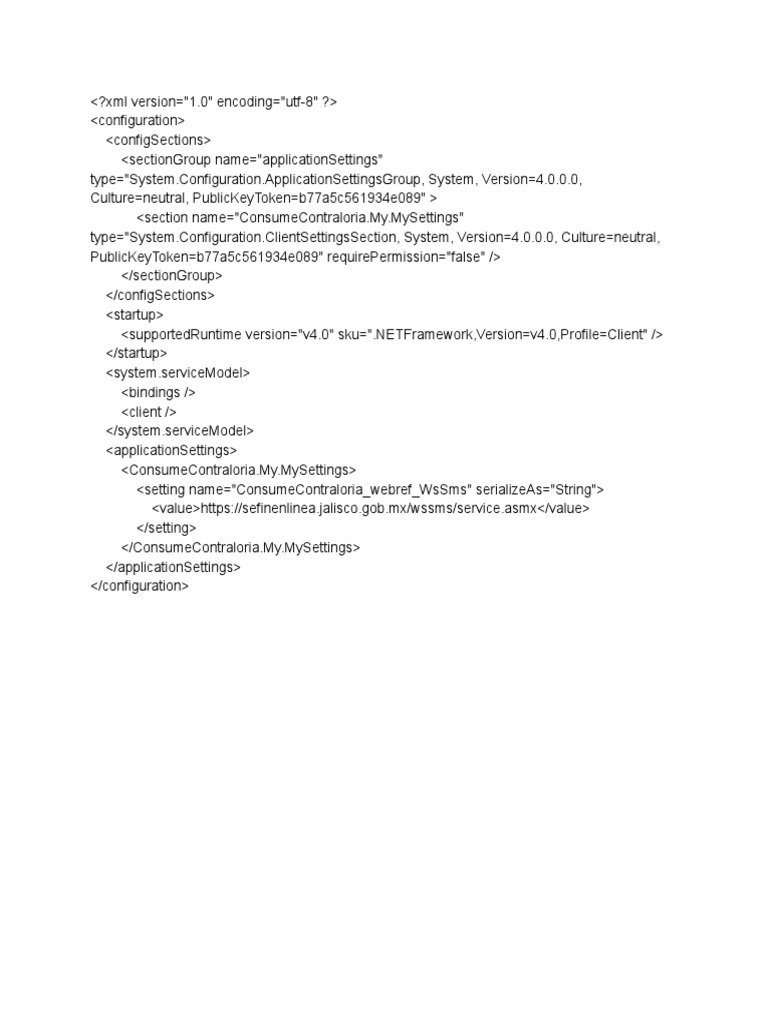 XML configuration file | PDF