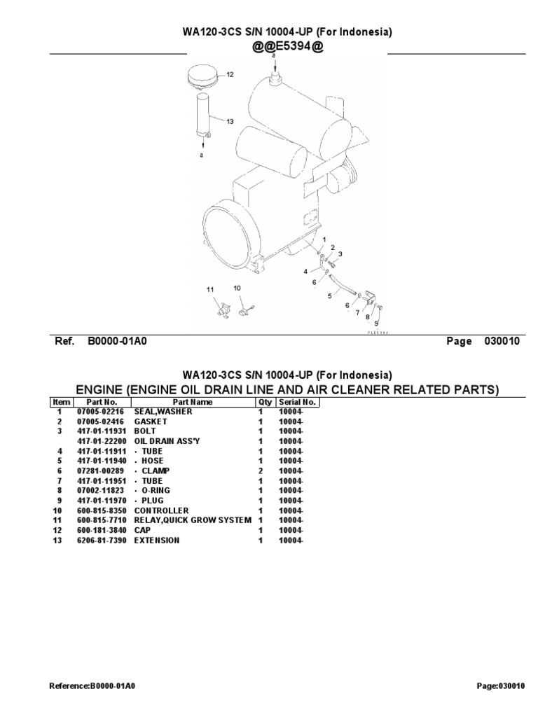 Engine Engine Oil Drain Line A Pdf