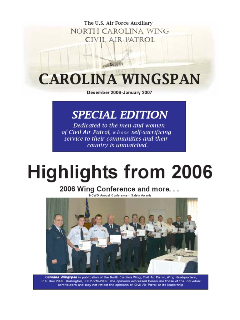 North Carolina Wing - Jan 2007 | PDF | Awards And Decorations Of The ...