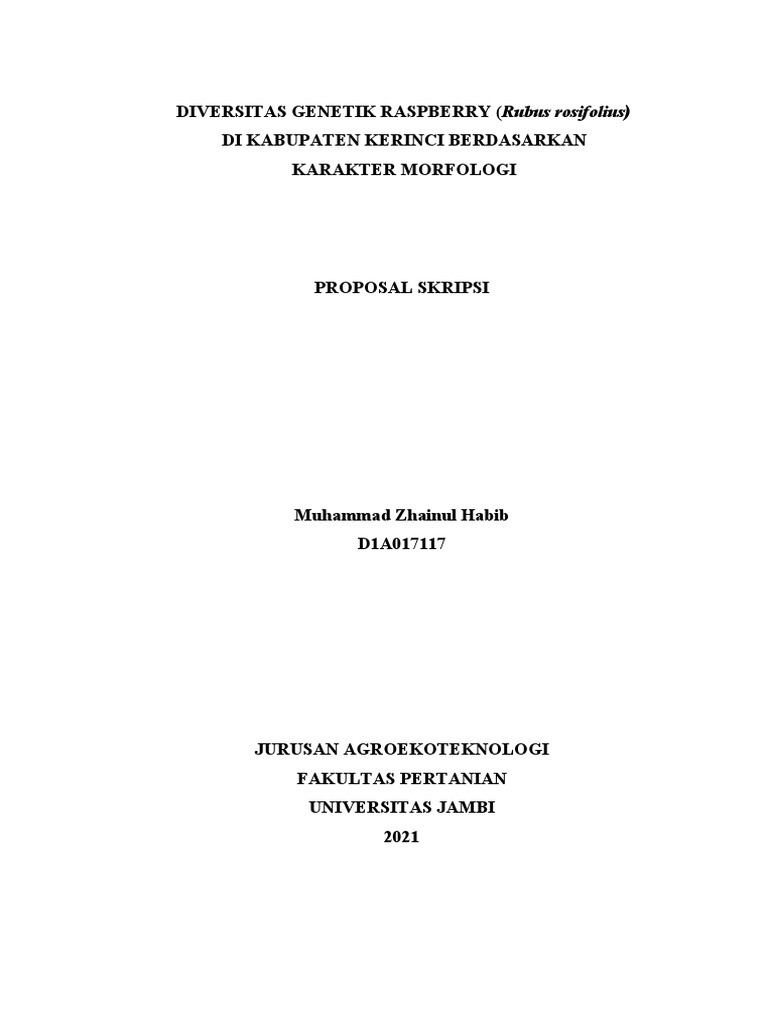 Draft Muhammad Zhainul Habib Proposal - Koreksi After Sempro - Acc | PDF