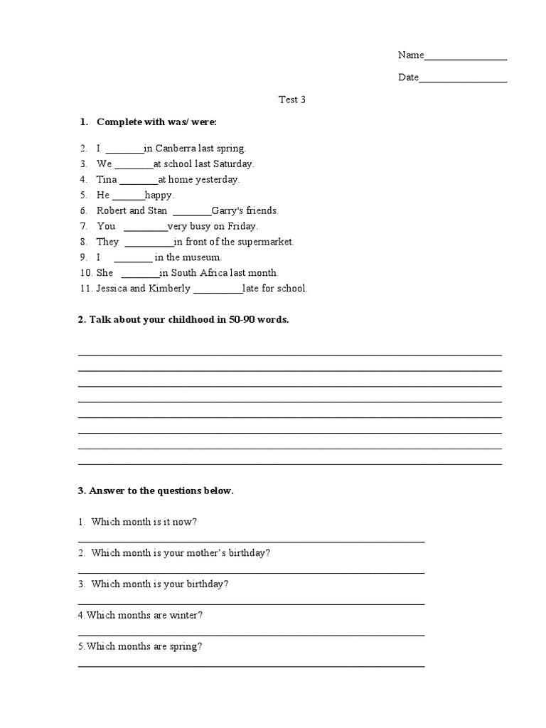 Test 3 Starter Adults | PDF | Languages | Language Arts & Discipline