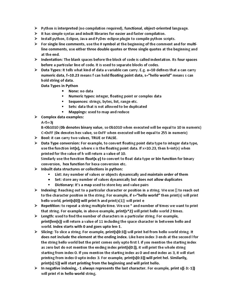 Python Notes Descargar Gratis Pdf Data Type Python Programming Language