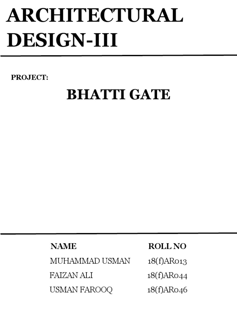 Bhatti Gate | PDF | Lahore | Religion And Belief