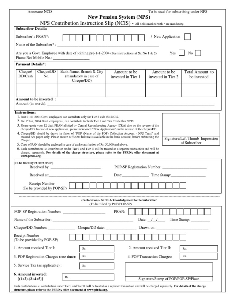 Annexure NCIS Form | PDF | Cheque | Payments
