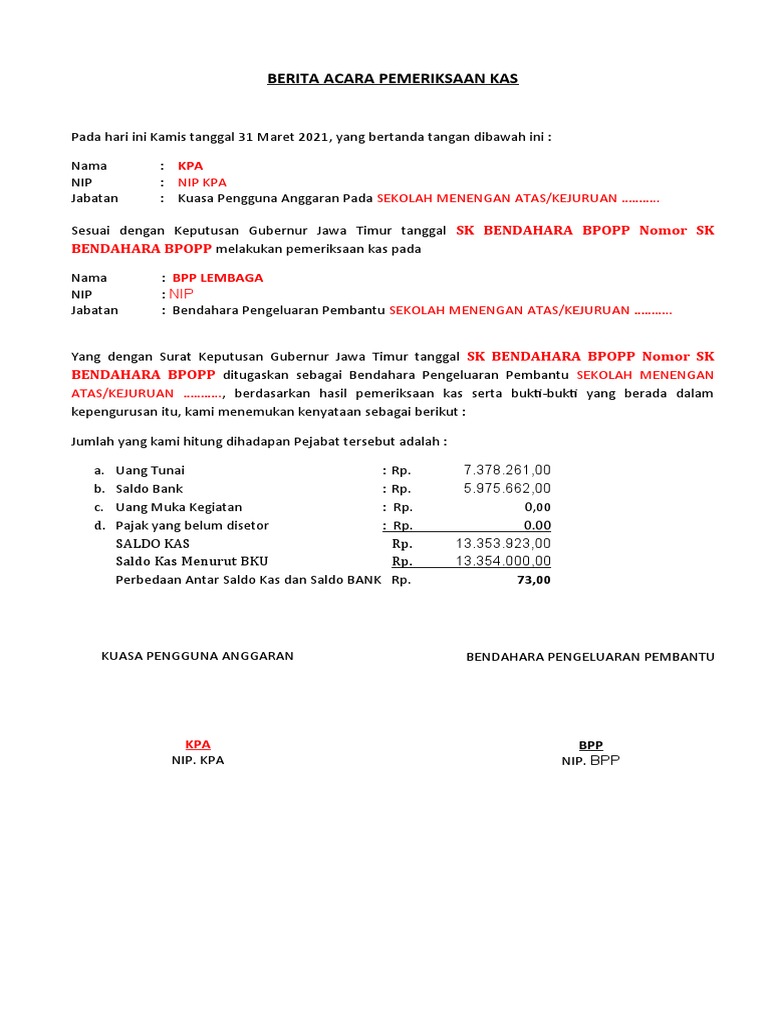 Contoh Ba SPJ Bpopp | PDF