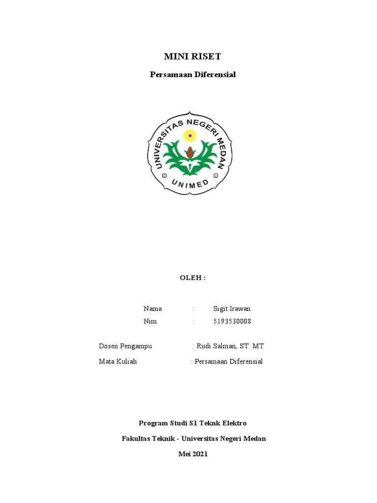 Riset Persamaan Diferensial dengan Maple | PDF | Metode & Bahan Ajar | Komputer