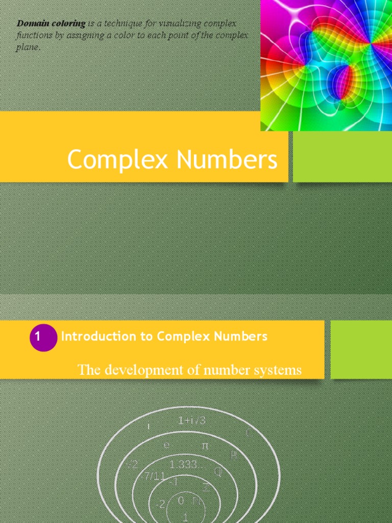 Complex Numbers: Functions by Assigning A Color To Each Point of The ...