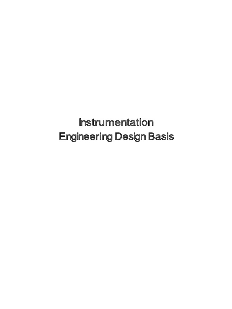 Instrument Design Basis | PDF | Flow Measurement | Electromagnetism