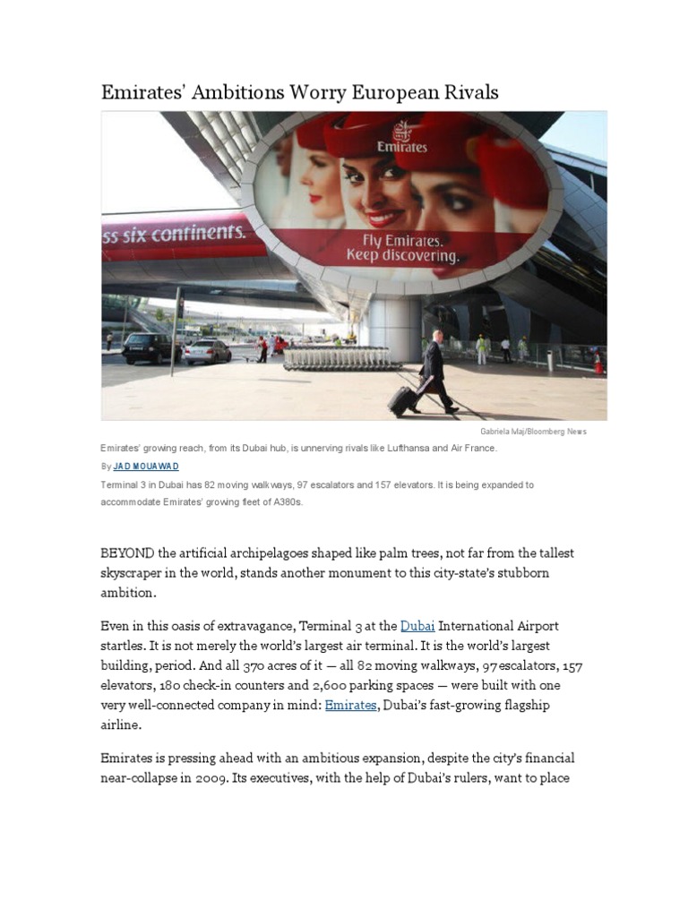 Emirates | PDF | Emirates (Airline) | Airline Hub