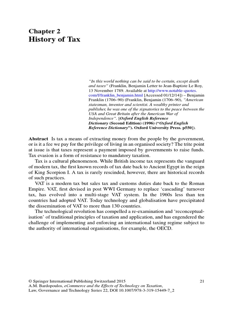 History of Taxation | PDF | International Taxation | Value Added Tax