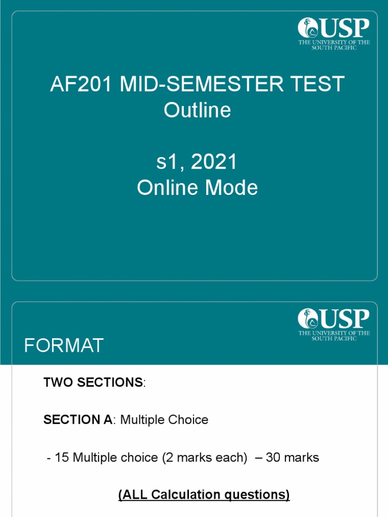 AF201 Mid-Test Format | PDF