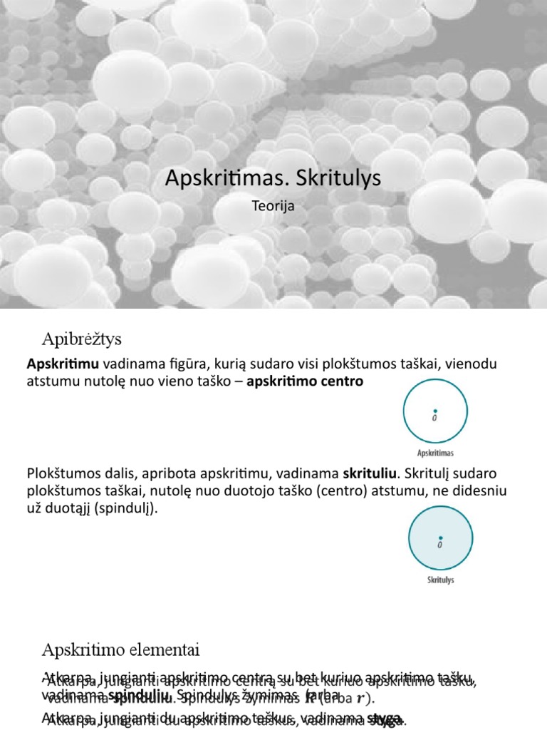 Apskritimas - Skritulys | PDF
