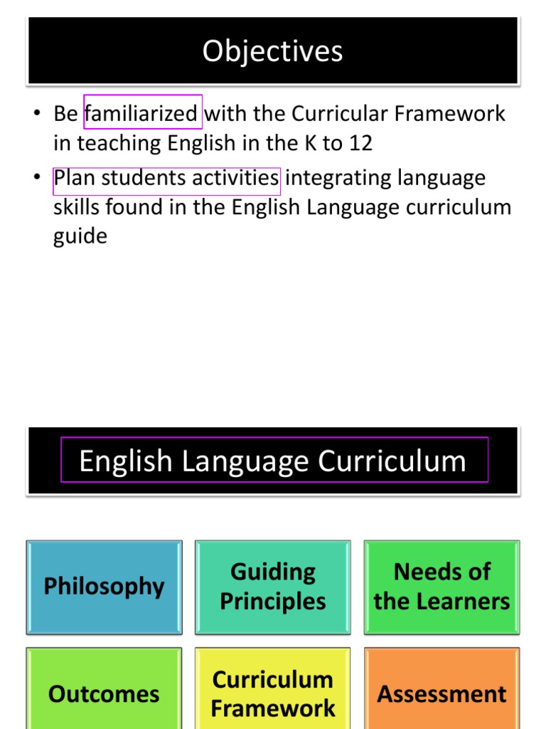 English K 12 Framework | PDF | Curriculum | Educational Assessment