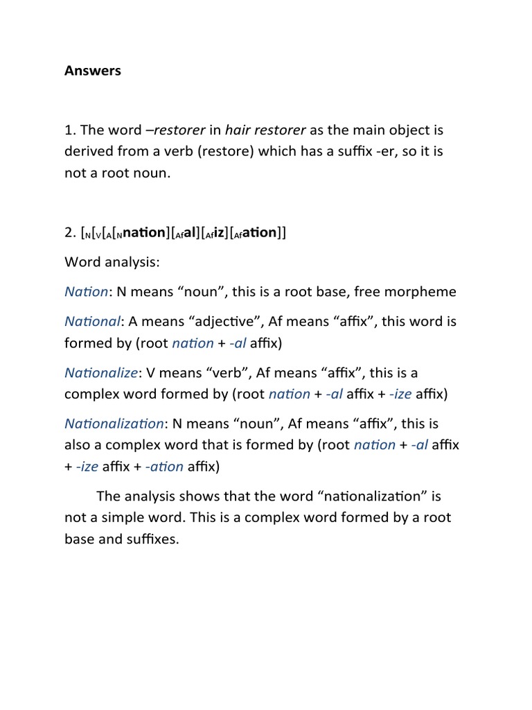 Morpho Answers (Edited) | PDF
