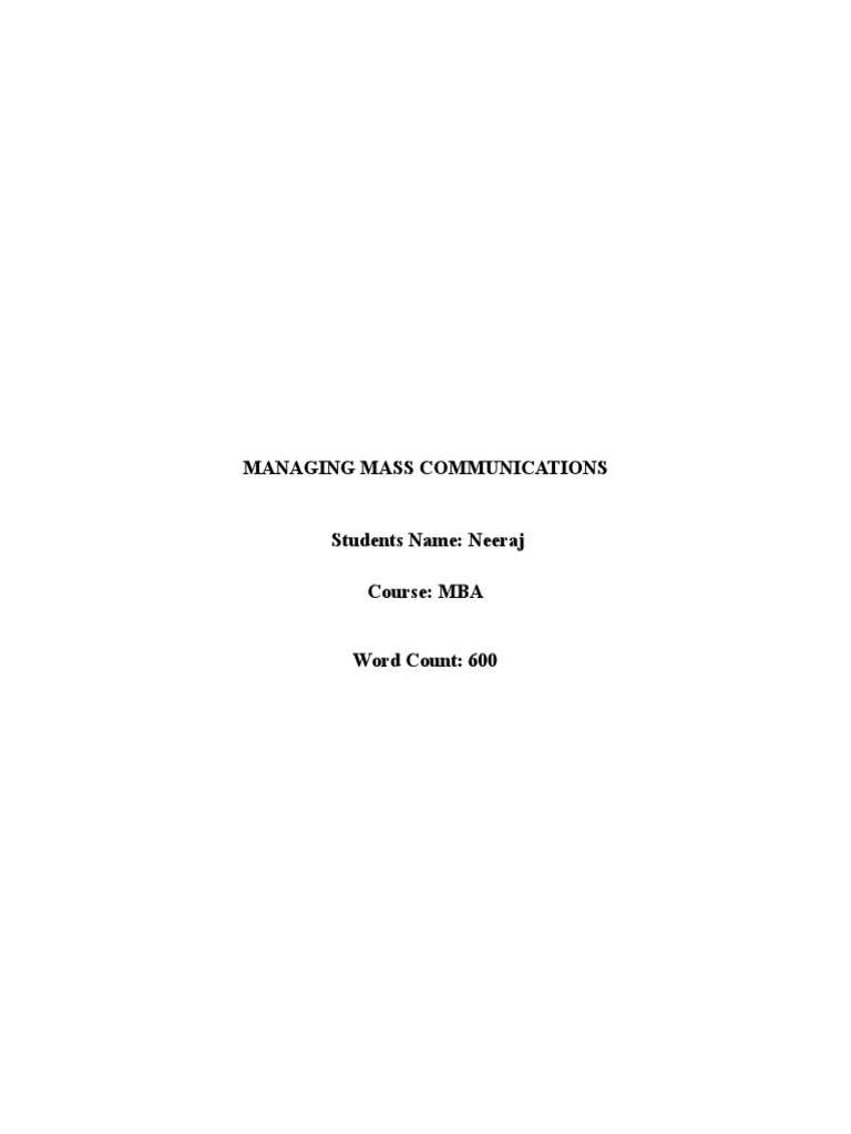 Managing Mass Communication | PDF | Online Shopping | Retail
