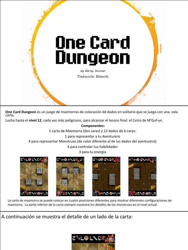 One Card Dungeon Traducido V2 | PDF | Velocidad | Ocio