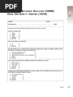Escala OARS de Recursos Sociales | PDF | Salud y bienestar