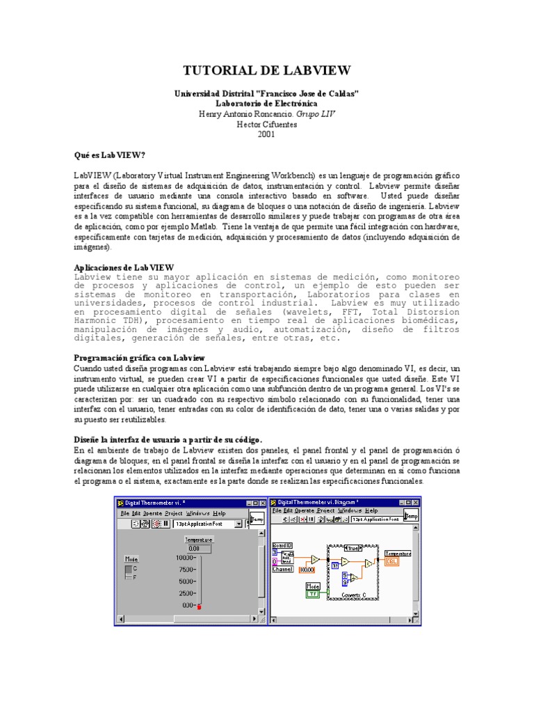 Tutorial Labview Español | PDF | Programa de computadora | Programación