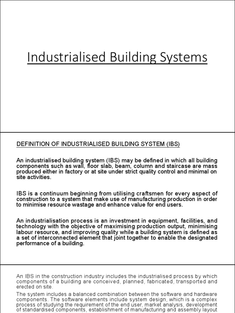 Industrialised Building Systems | PDF | System | Beam (Structure)