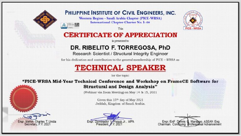 02 20210514 PICE WRSA FrameCE Workshop - Appreciation - RFT Ref3 - Up | PDF
