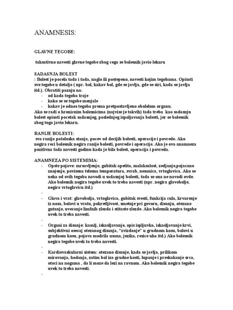 Anamneza | PDF