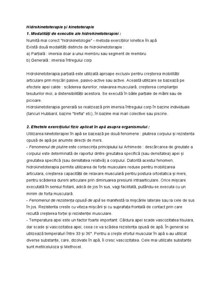 Conspect KT Si Hidrokt | PDF