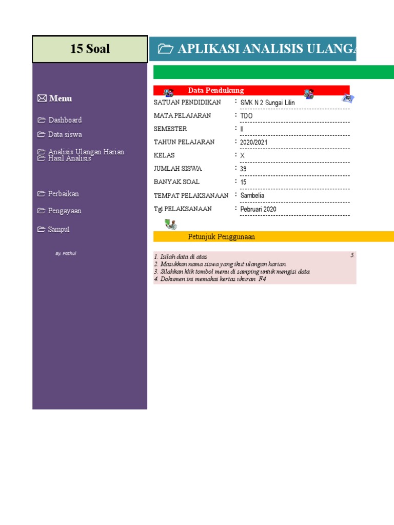Aplikasi Analisis Uh 15 Soal | PDF