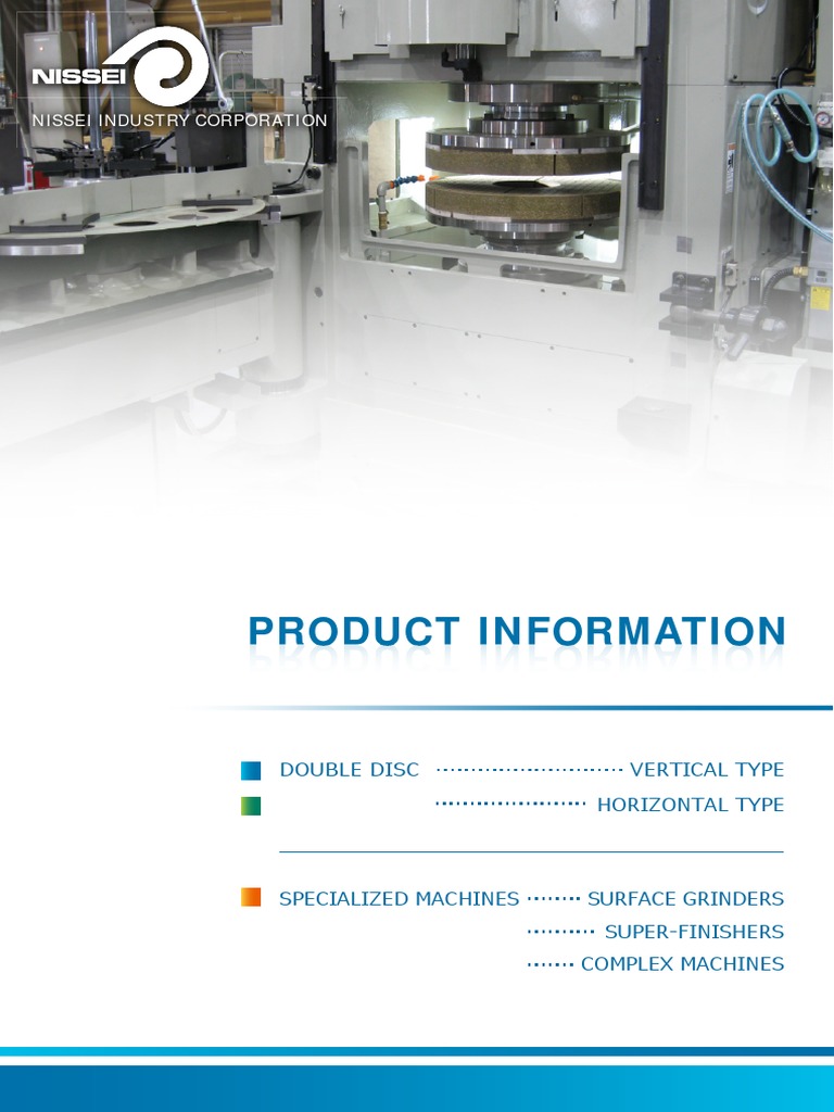 Product Information: Nissei Industry Corporation | PDF | Grinding ...