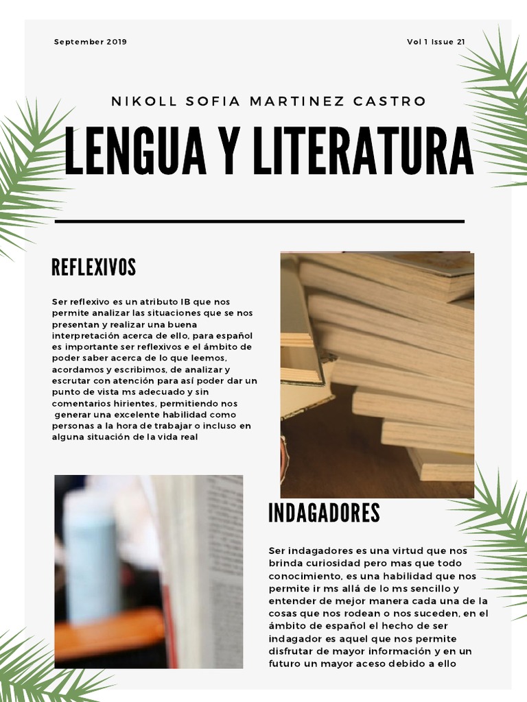 Lengua y Literatura (Infografia IB) | PDF | La naturaleza humana ...