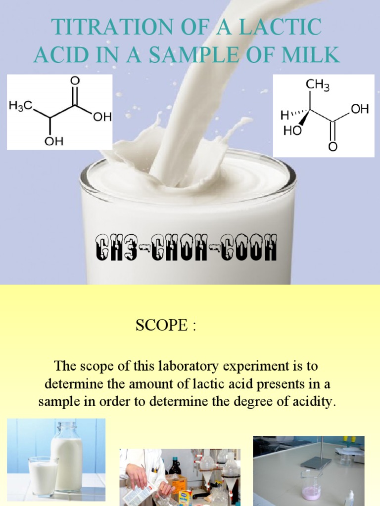Titration of Laactic Acid in Milk | PDF