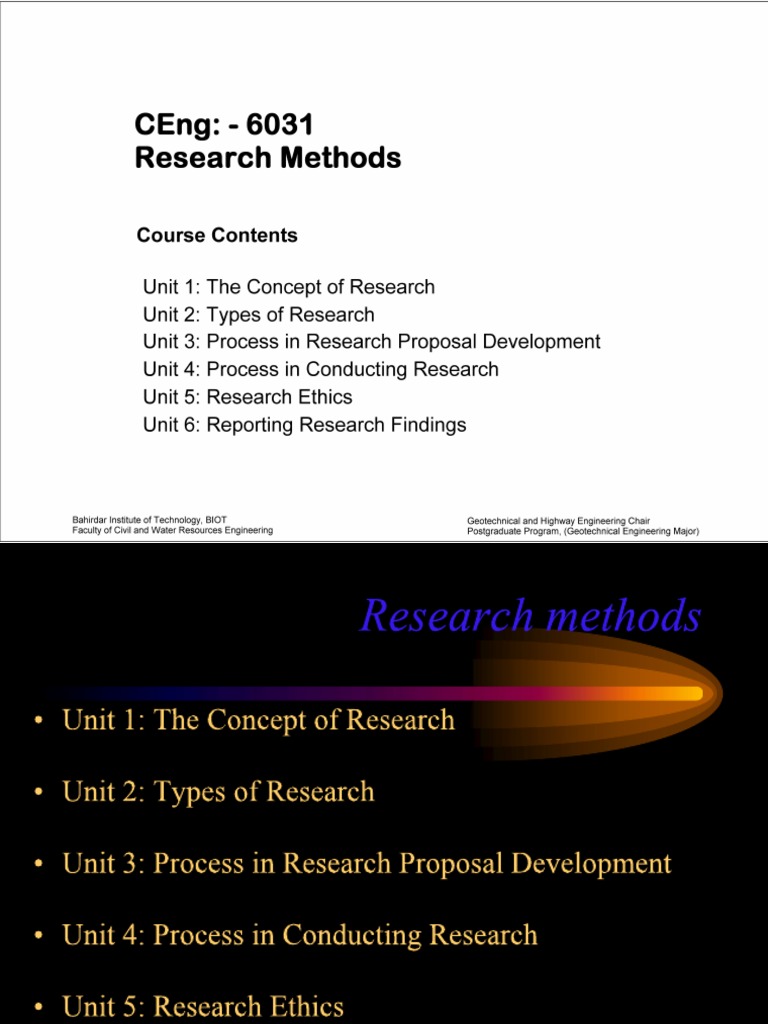 Research Methods - Unit 1 | PDF