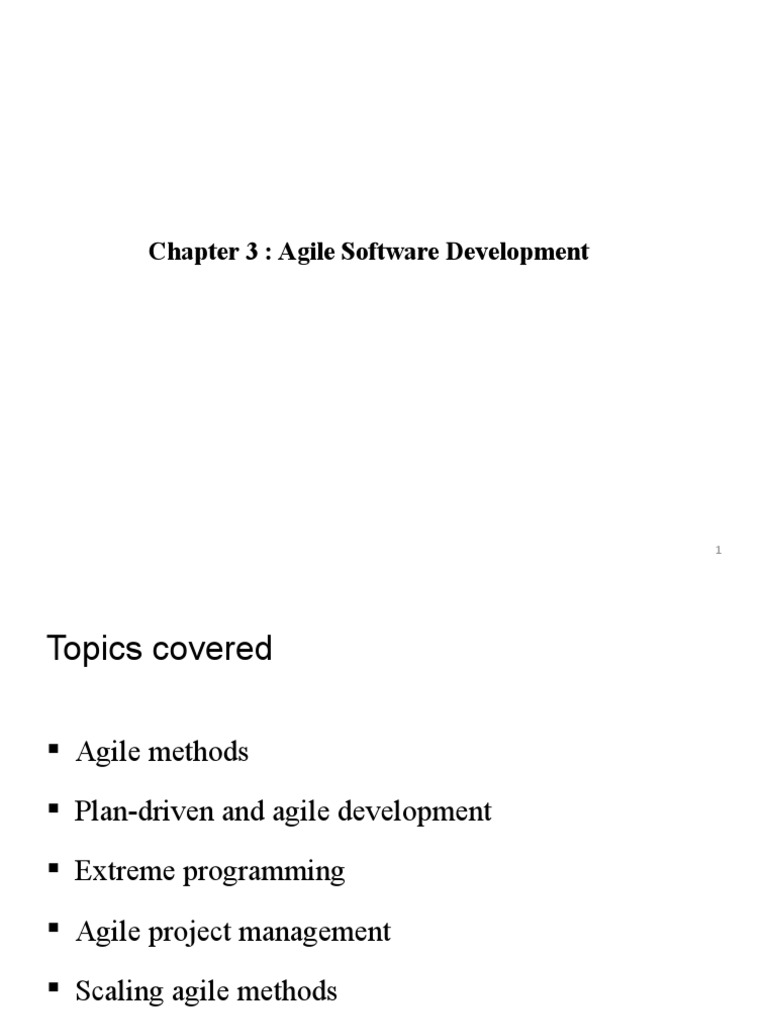 Chapter 3: Agile Software Development | PDF | Scrum (Software ...