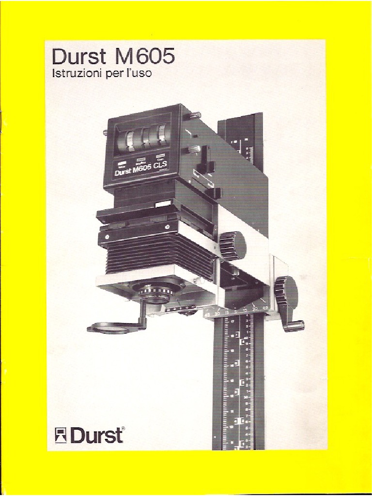 Manuale D'uso DURST M605 | PDF