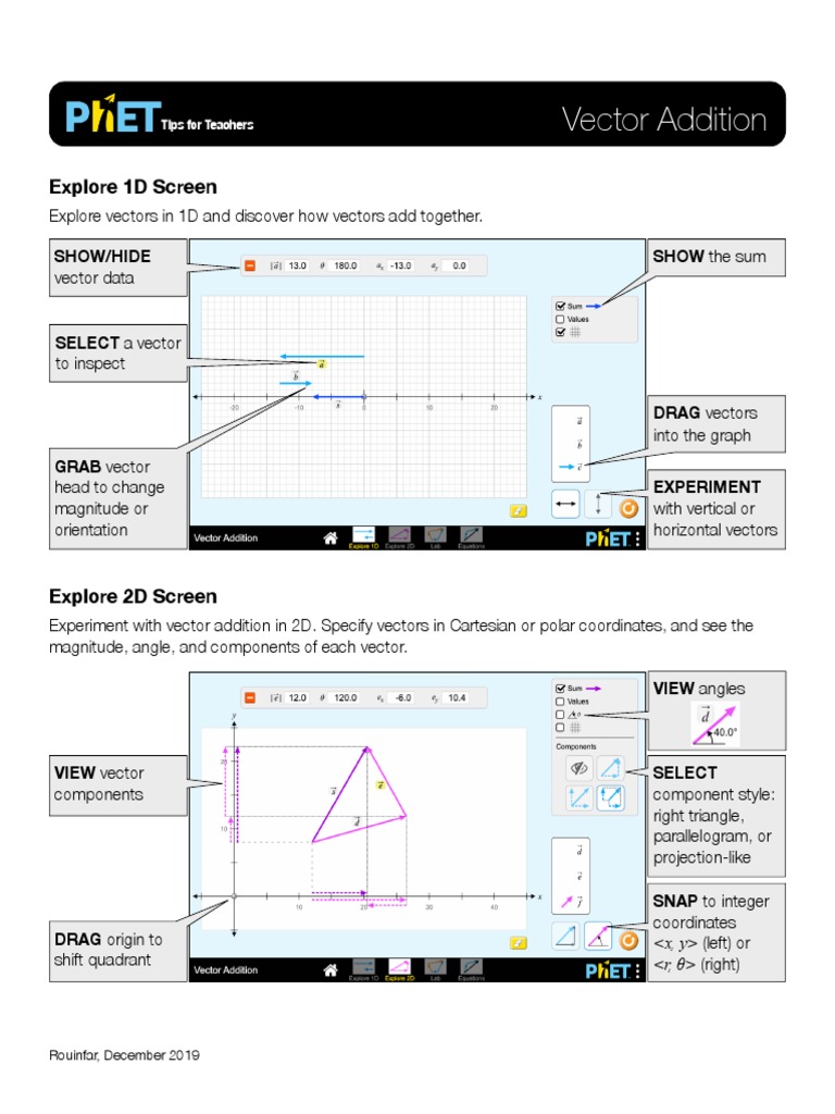 Interactive Vector Addition Simulation | PDF | Euclidean Vector ...