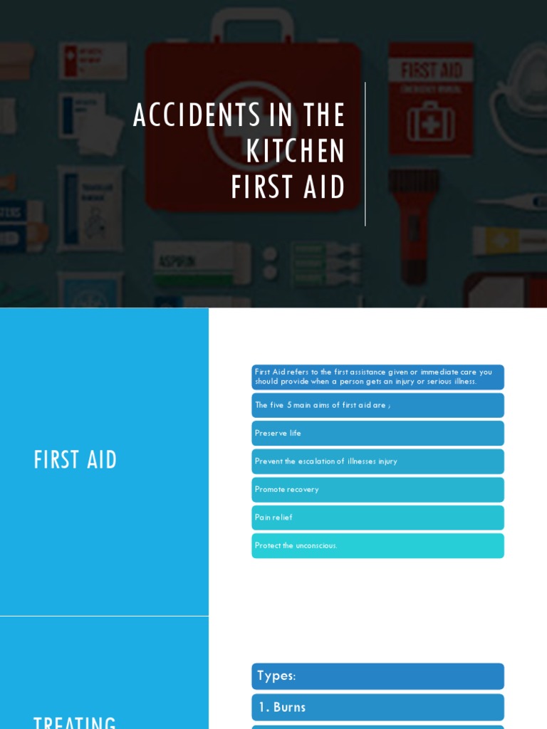 Kitchen Accident First Aid Guide | PDF | First Aid | Burn