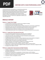 CSCP - Study Material - 5 Books - Contents | PDF | Supply Chain | Supply Chain Management