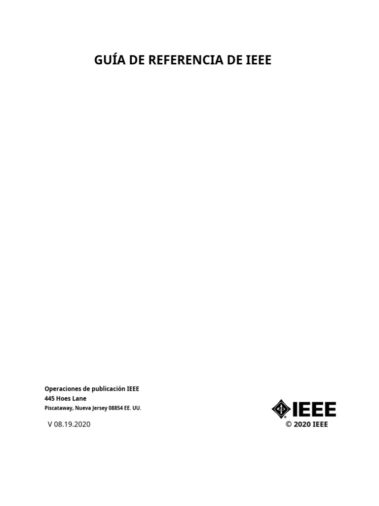 IEEE-Reference-Guide en Es | PDF | Metadatos | Patentar