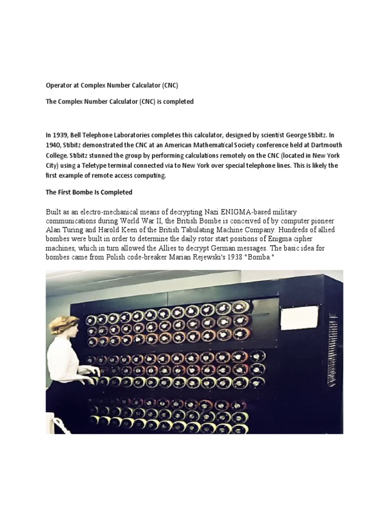 The First Bombe Is Completed | PDF