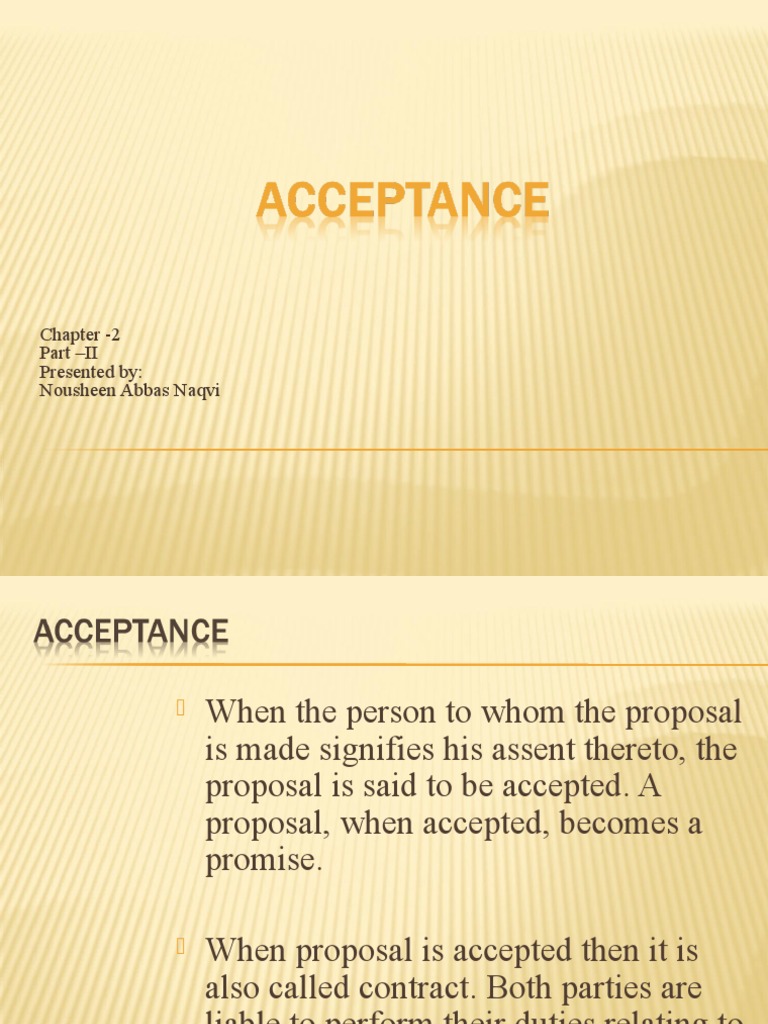 1916 Acceptance | PDF | Offer And Acceptance | Business Law